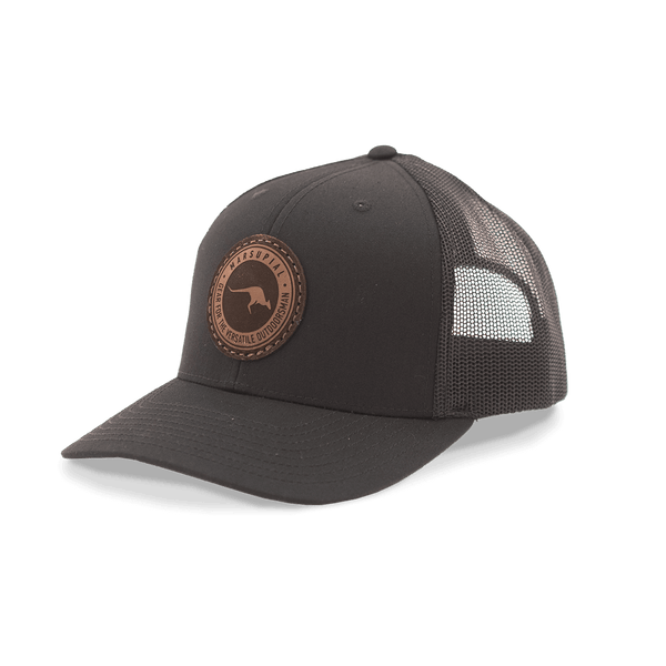 Trucker Leather Badge Patch Hat - Marsupial Gear